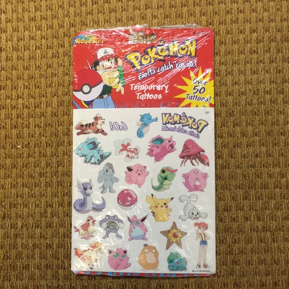 Roseart | Toys | Pokemon Temporary Tattoos | Poshmark